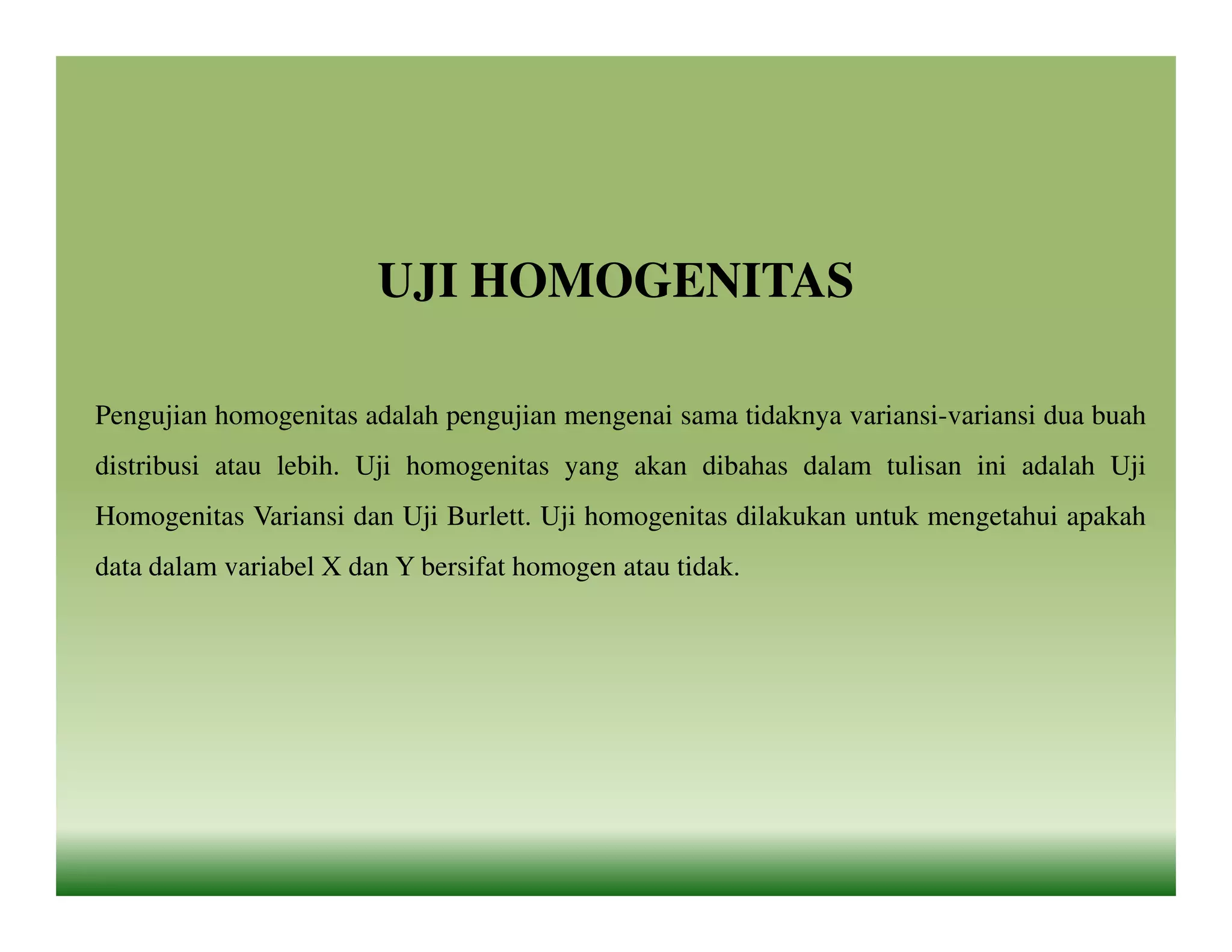 Uji normalitas dan homogenitas ri | PDF