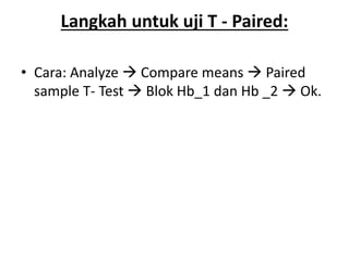 Uji pair t test | PPT