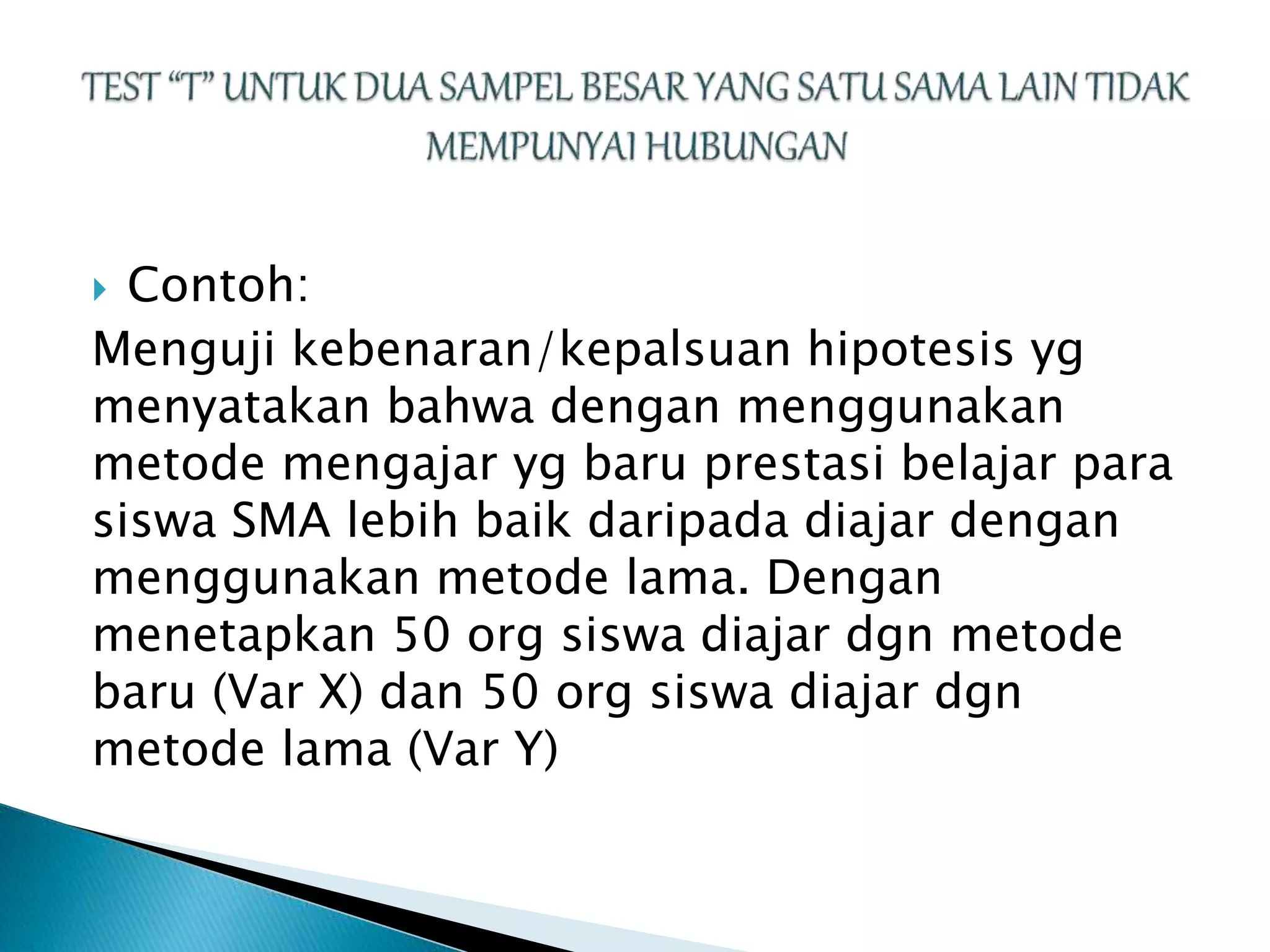 Uji perbedaan uji t | PPTX