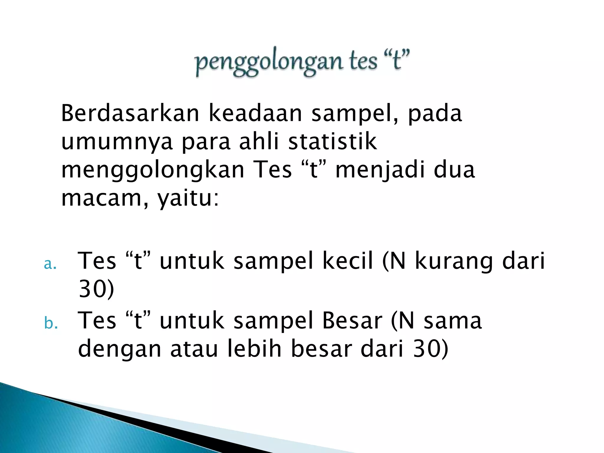 Uji perbedaan uji t | PPTX