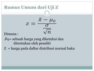 Uji perbedaan uji z | PPTX