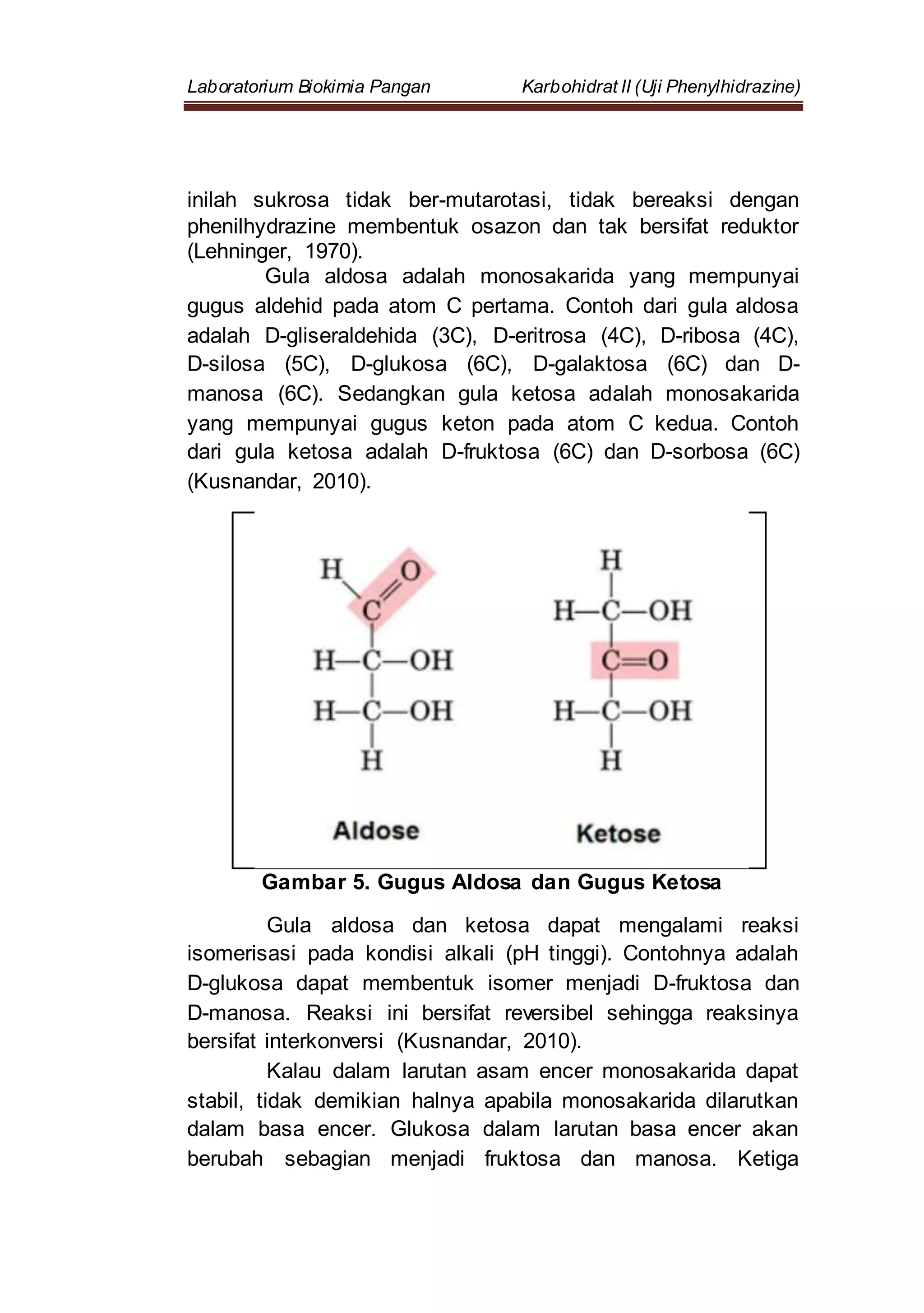 Uji Phenylhidrazine | DOCX