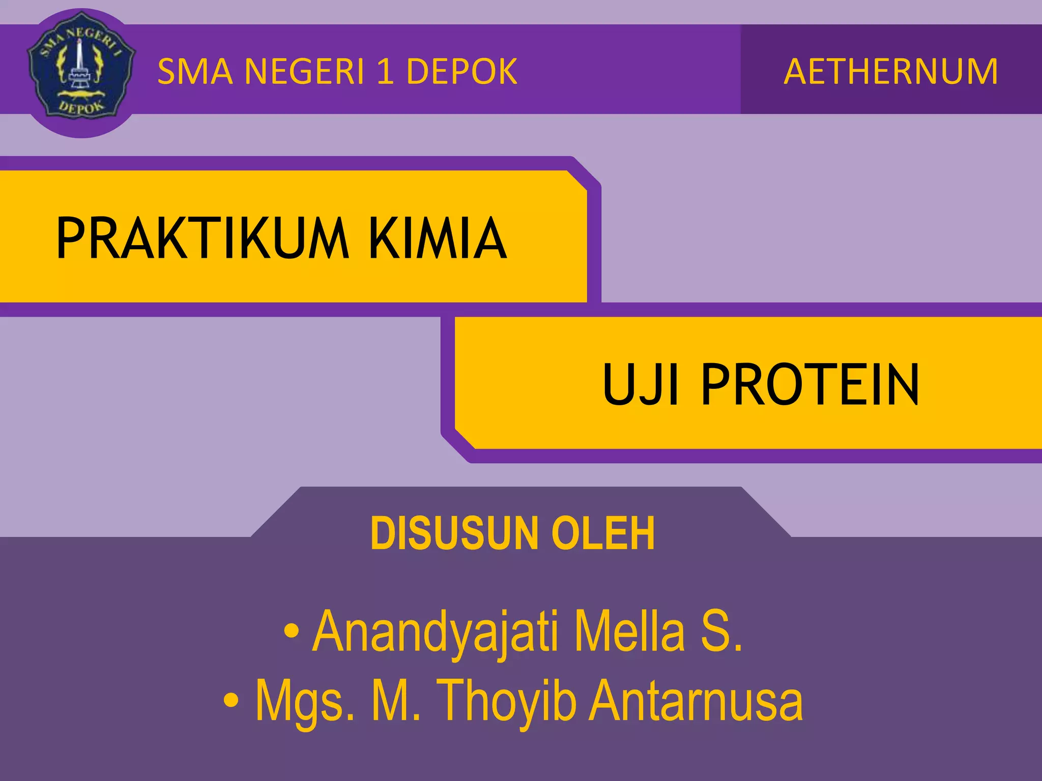 Praktikum Kimia - Uji Protein | PPTX