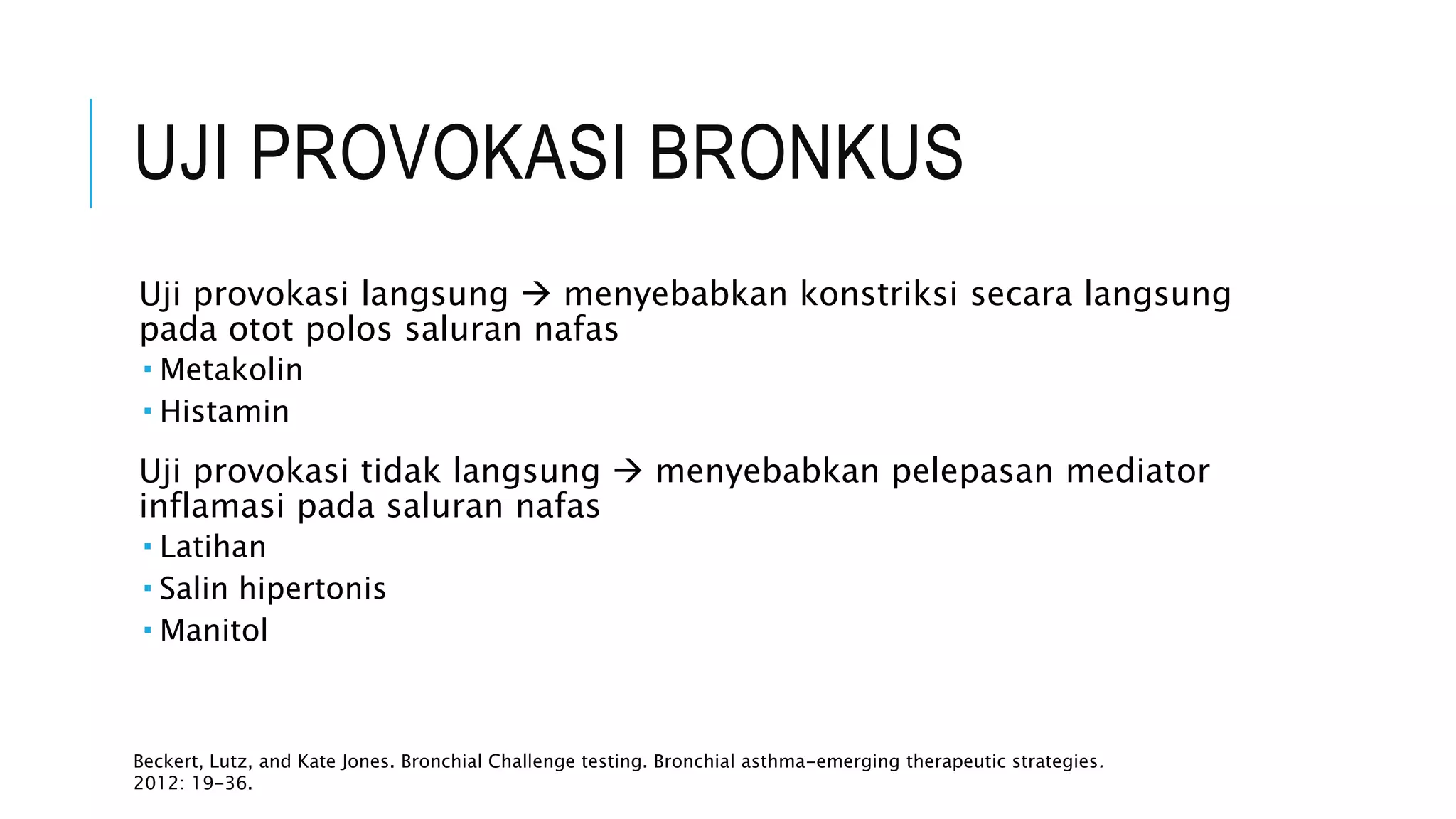 Uji provokasi bronkus | PPTX