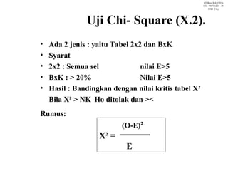 Uji Statistik Sekolah Tinggi Ilmu Kesehatan | PPT