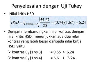 Uji tukey & Uji scheffe | PPTX