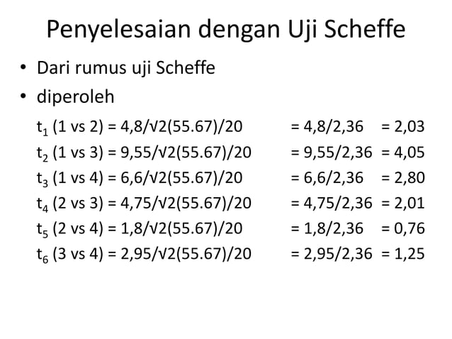 Uji tukey & Uji scheffe | PPTX
