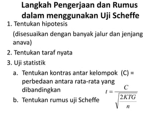 Uji tukey & Uji scheffe | PPTX