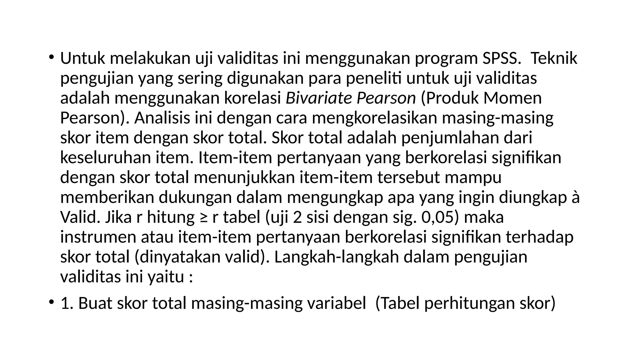 UJI VALIDITAS STATISTIKA UNTUK PEMULA.pptx