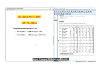 UJI VALIDITAS DAN REABILITAS PENELITIAN SPSS PPT | PPTX
