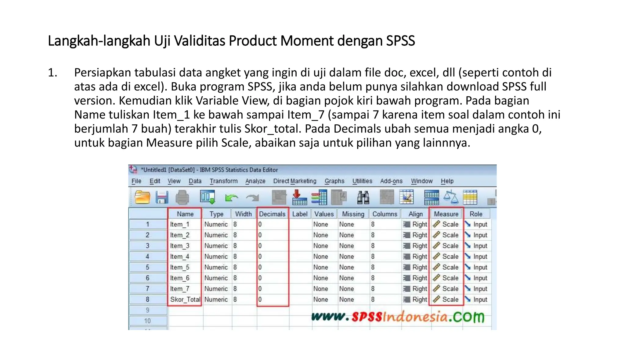 Uji Validitas dan Realibilitas SPSS dan Contoh | PPTX