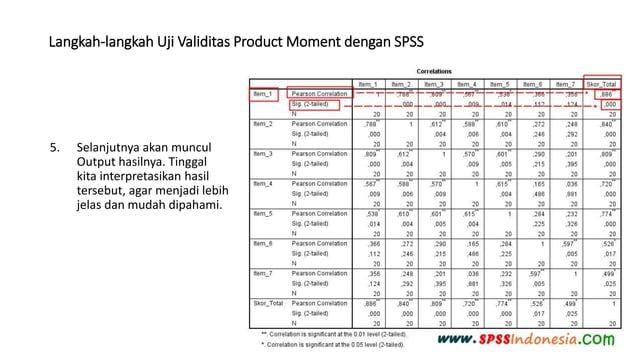 Uji Validitas dan Realibilitas SPSS dan Contoh | PPTX