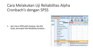 Uji Validitas dan Realibilitas SPSS dan Contoh | PPTX