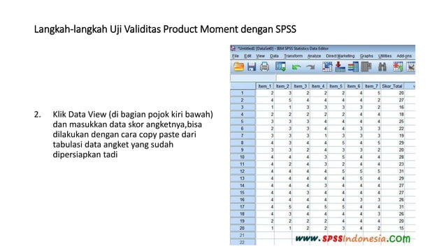 Uji Validitas dan Realibilitas SPSS dan Contoh | PPTX
