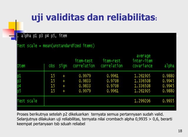 uji validitas kuesioner pada aplikasi stata.ppt