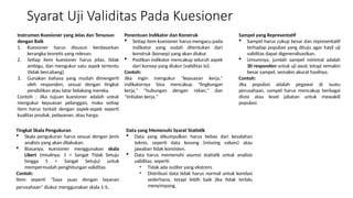 Contoh pengujian UJI VALIDITAS & RELIABILITAS | PPTX