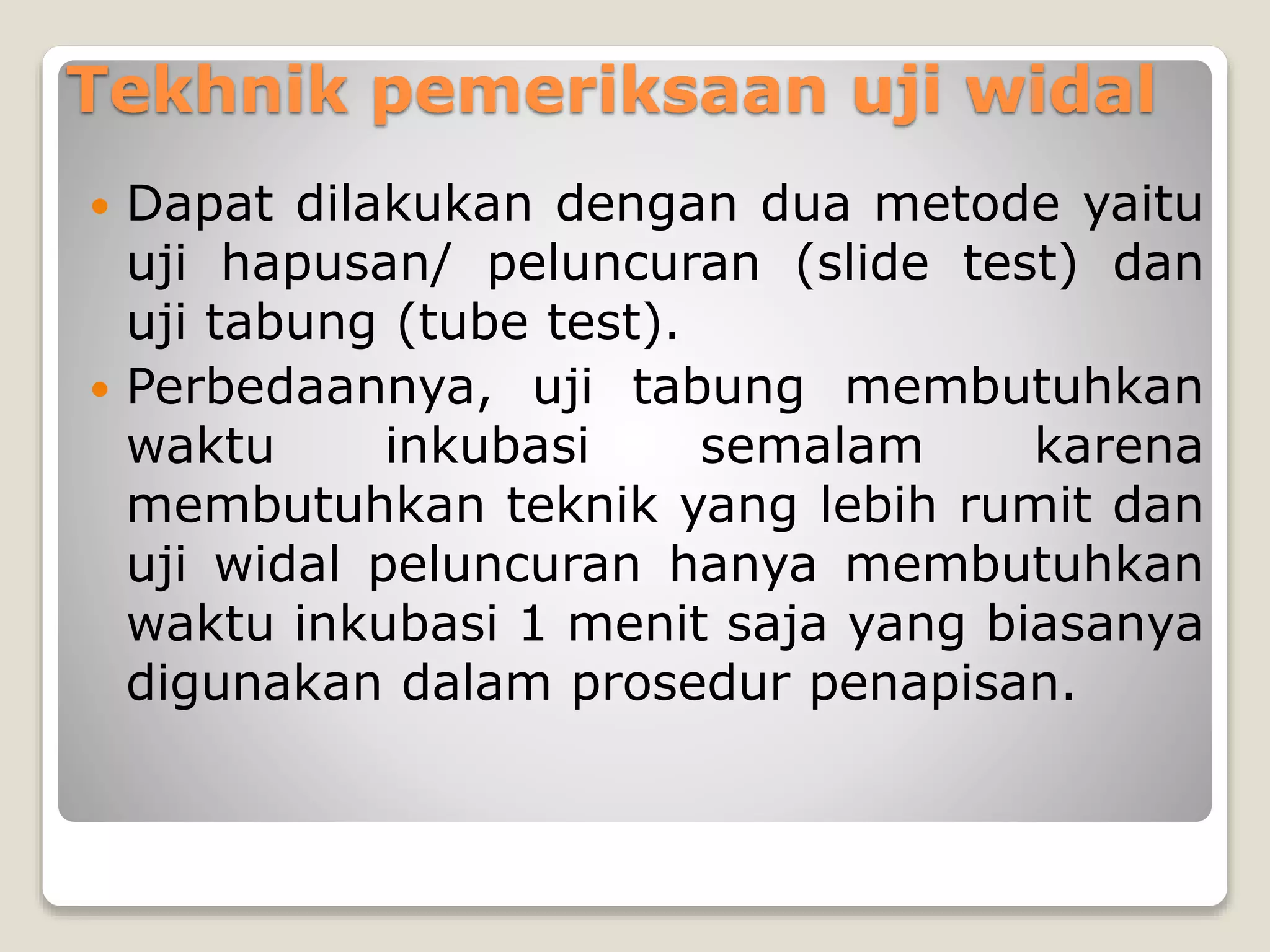 Uji widal xi tlm | PPTX