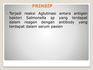 Uji widal xi tlm | PPTX