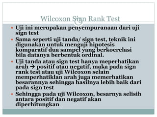 Uji wilcoxon dan mann whitney | PPTX