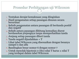 Uji wilcoxon dan mann whitney | PPTX