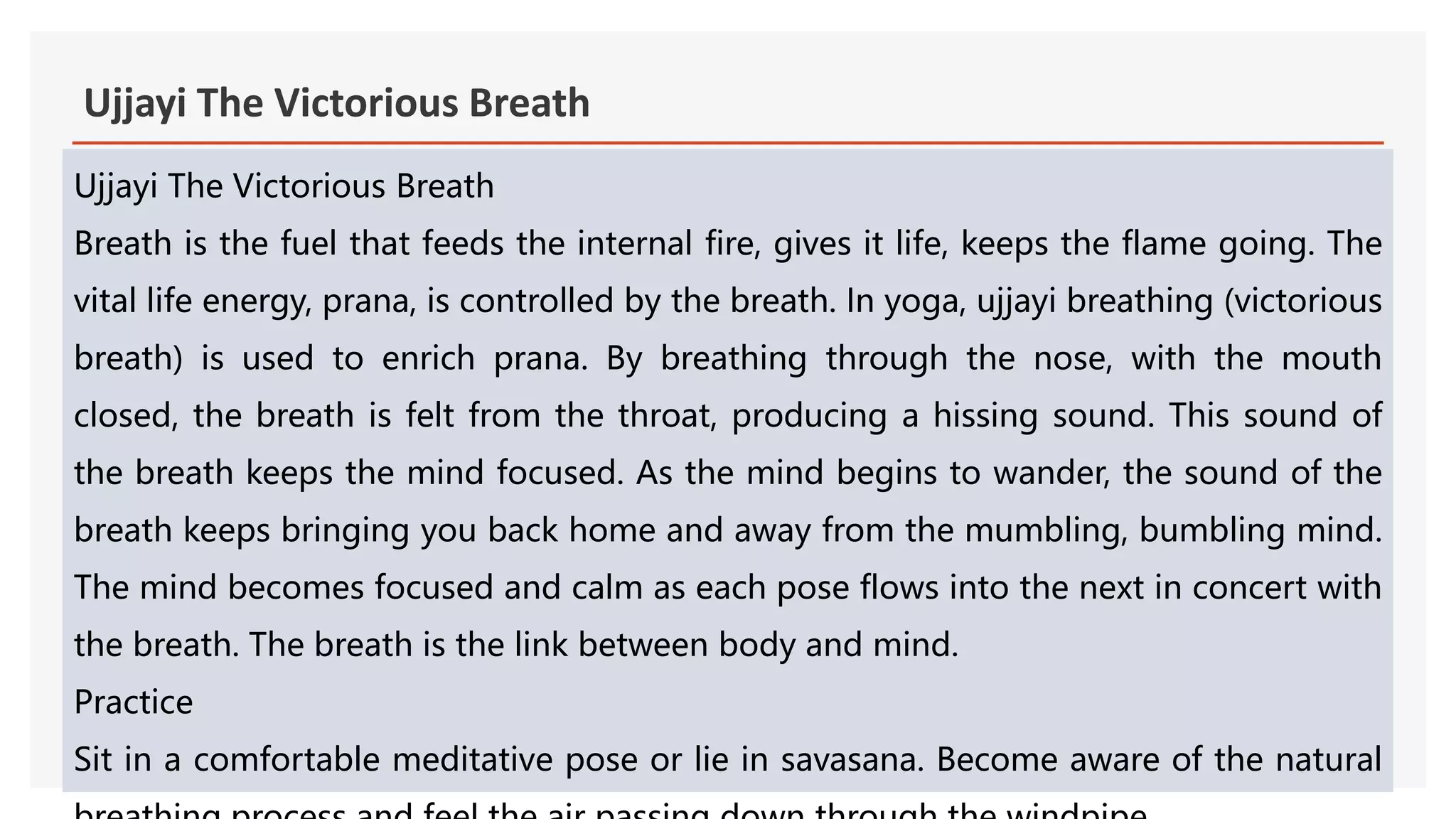 Ujjayi The Victorious Breath.pptx | Lung and Respiratory Health ...