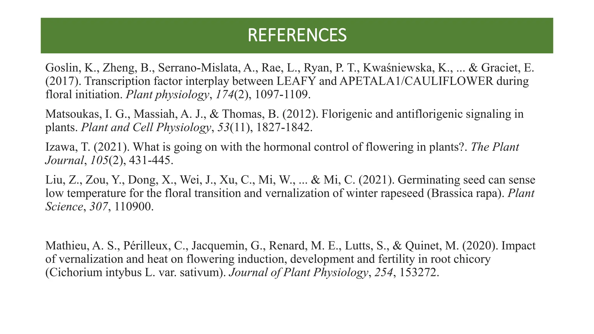 Physiological and Molecular Mechanisms Underlying Flowering | PPTX