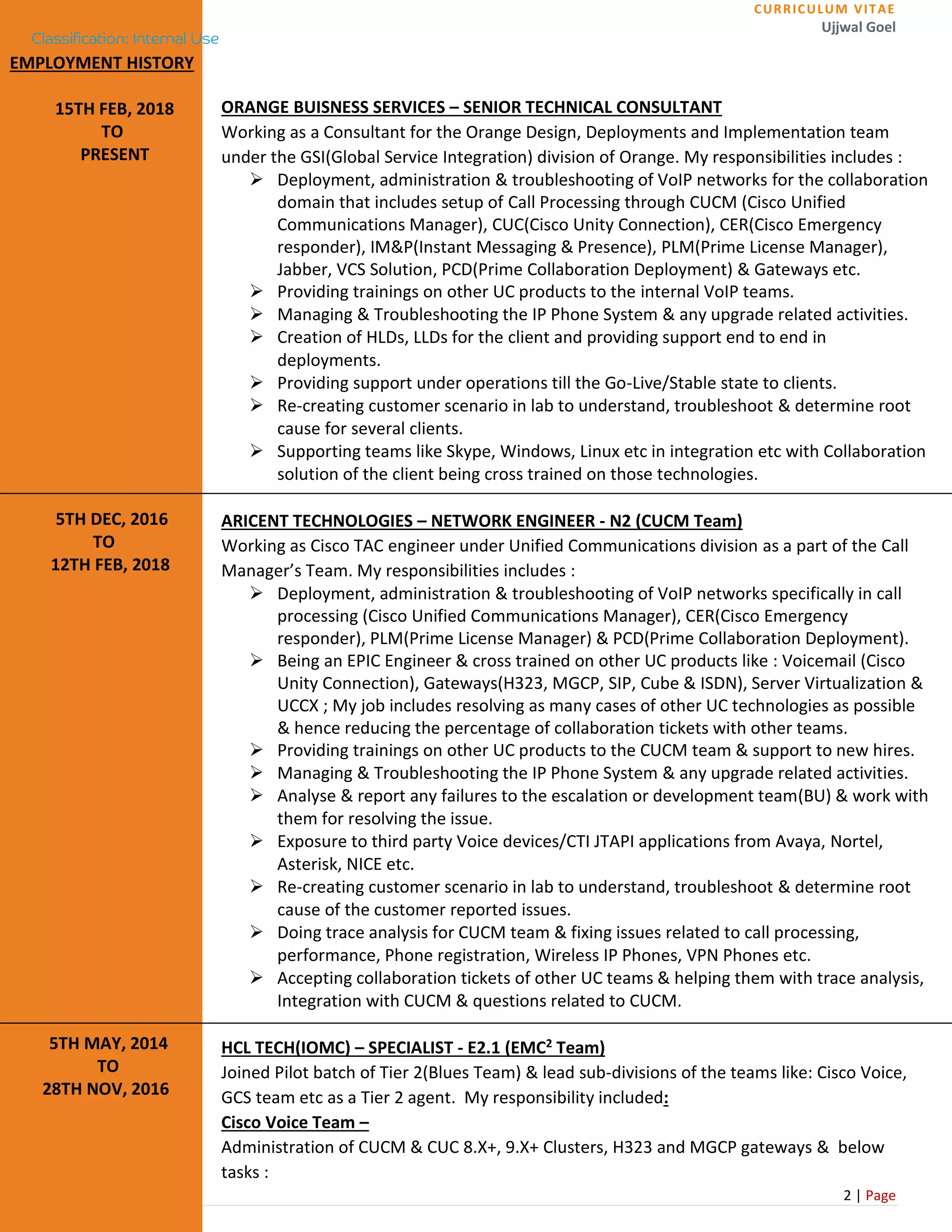 Ujjwal Goel CV (+91 9716623747, ujjwalgoel@gmail.com) | PDF
