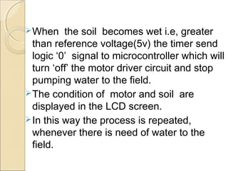 PIC BASED DRIP IRRIGATION SYSTEM | PPT