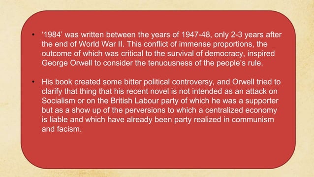 1984 George Orwell group presentation | PPTX