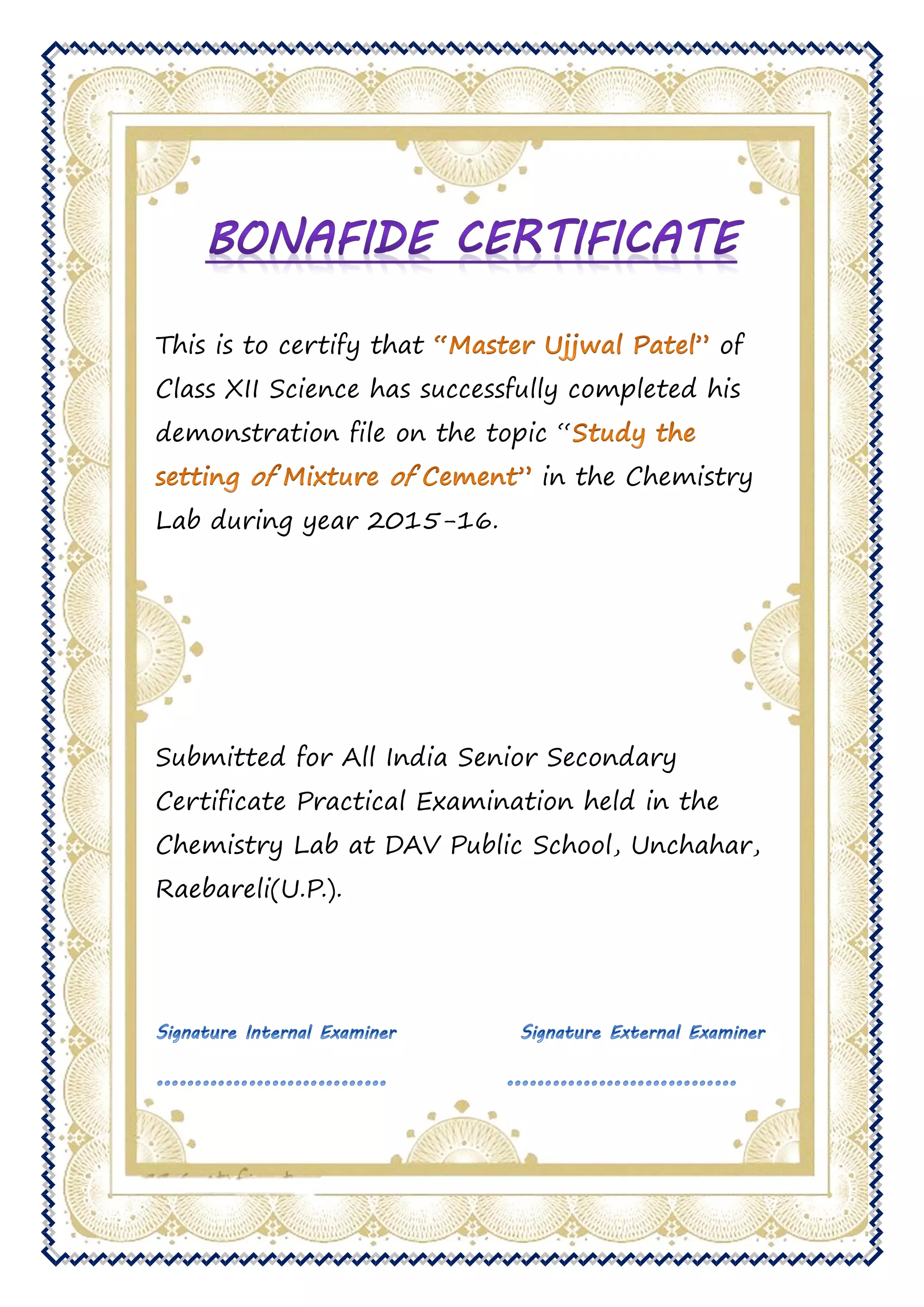 Class 12 Chemistry Practical File | PDF