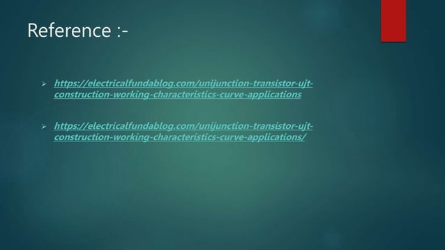Uni junction transistor.pptx | Consumer Electronics | Technology & Computing