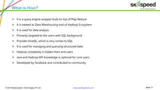 Hadoop Hive Tutorial | Hive Fundamentals | Hive Architecture | PPT