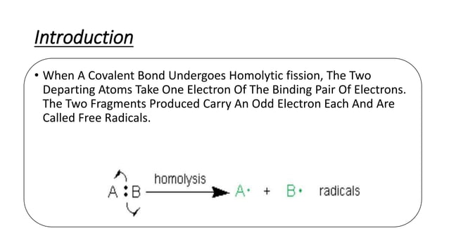 Free Radical Reaction and It's Type | PPTX | Chemistry | Science