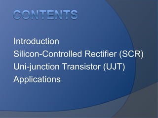 UJT & SCR.ppt spécial semiconductor devices | PPT
