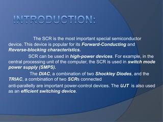 UJT & SCR.ppt spécial semiconductor devices | PPT