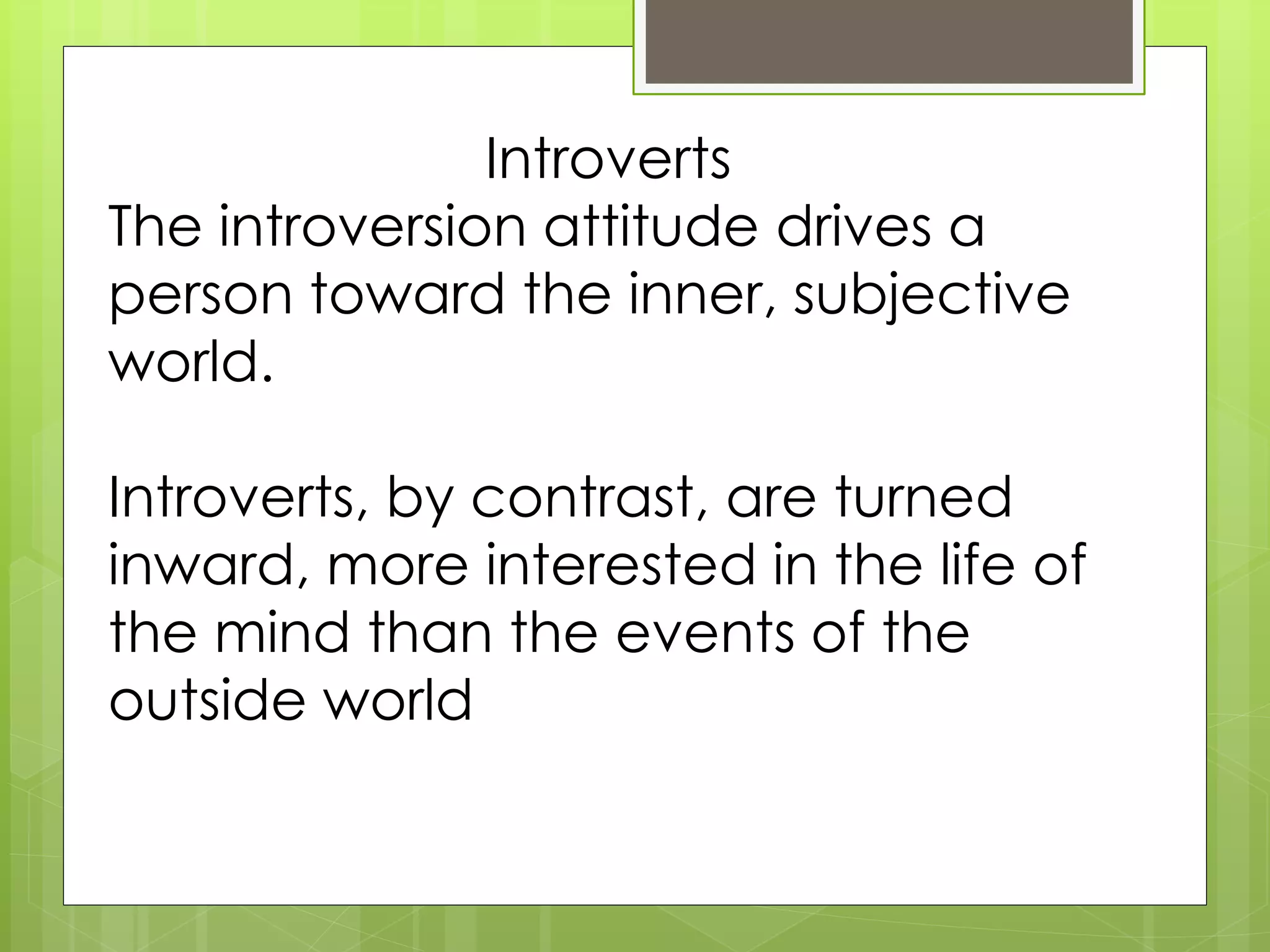 Carl Jung Theory of Personality | PPTX