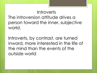 Carl Jung Theory of Personality | PPTX