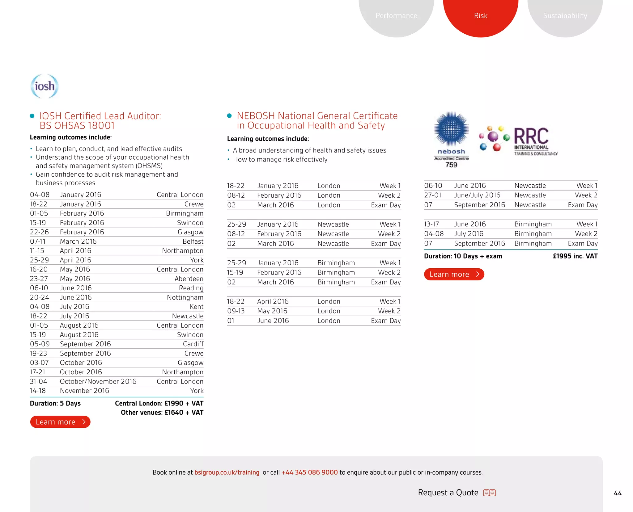 BSI UK Training Schedule | PPT