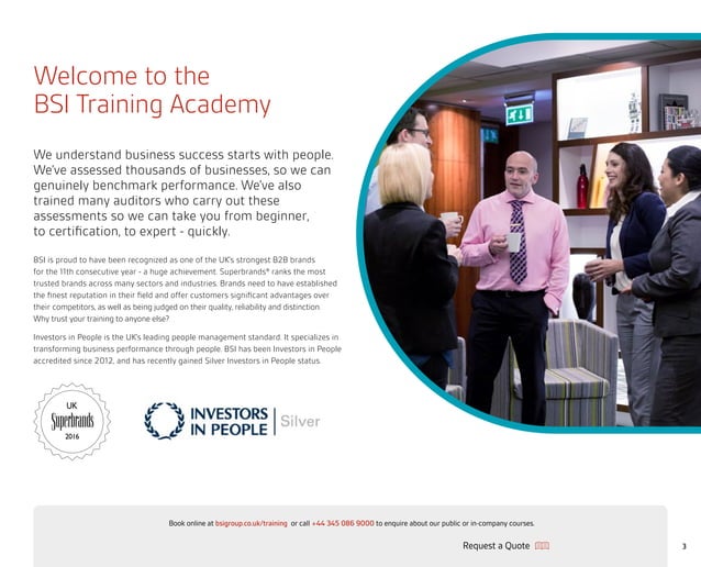 BSI UK Training Schedule | PPT