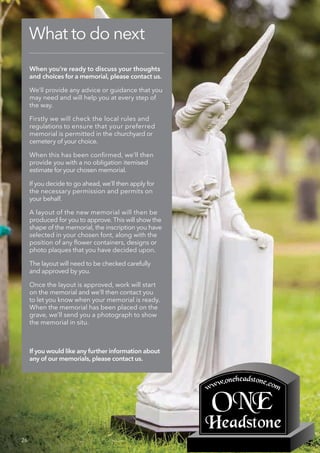 Headstone Memorial Brochure | PDF