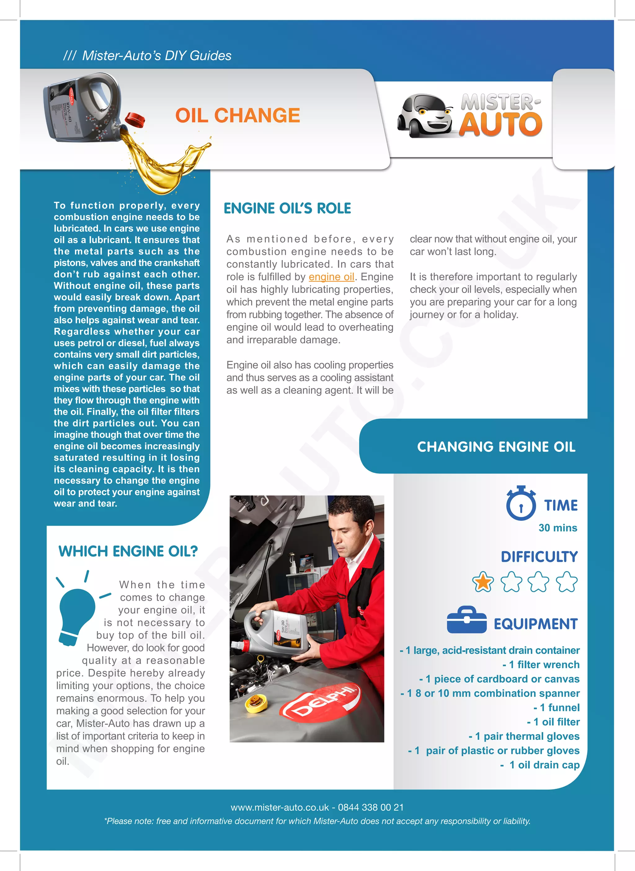 Oil change | PDF