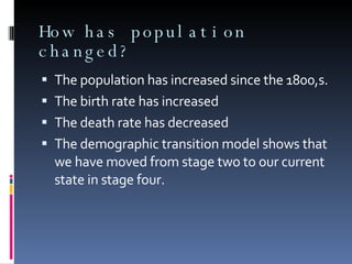 Uk Population Change | PPT | Eldercare | Family and Relationships