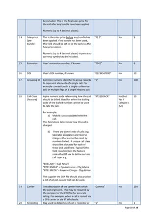 Uk standard-cdr-format | PDF