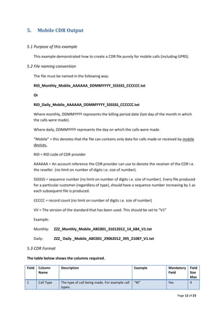 Uk standard-cdr-format | PDF