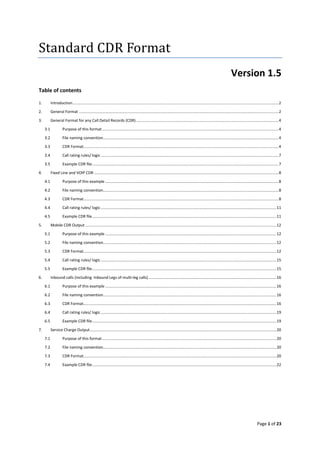 Uk standard-cdr-format | PDF
