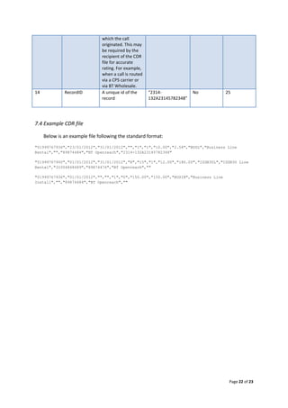 Uk standard-cdr-format | PDF