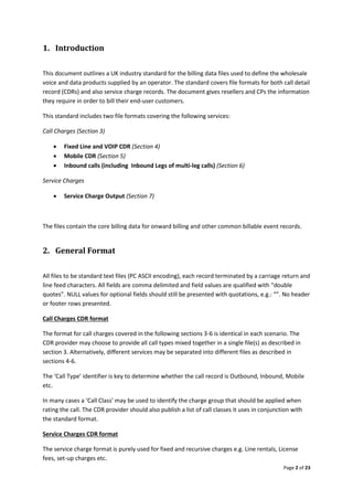 Uk standard-cdr-format | PDF