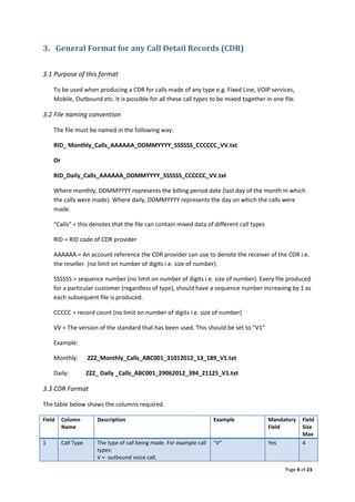 Uk standard-cdr-format | PDF