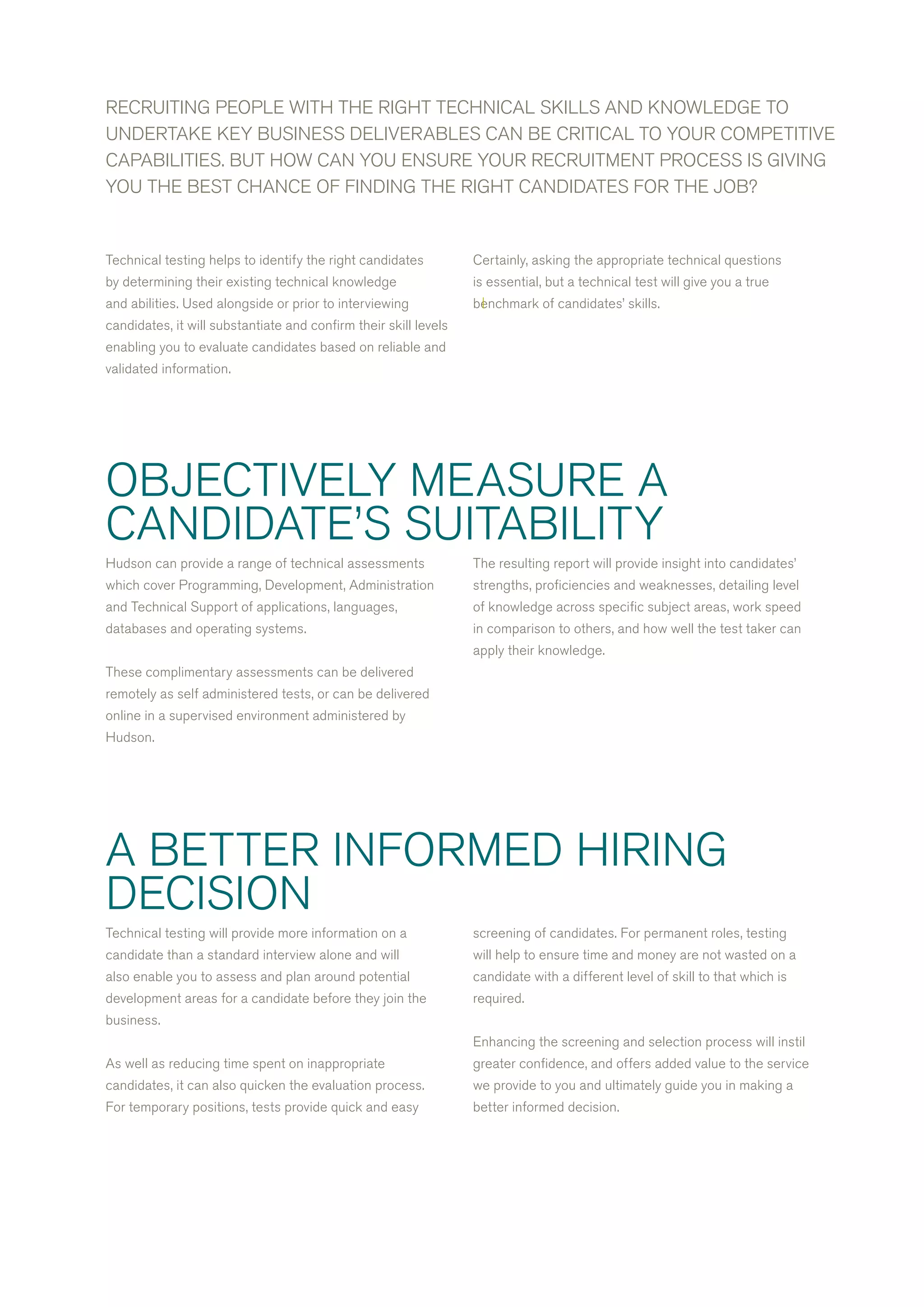 Hudson - IKM Technical Assessments | PDF