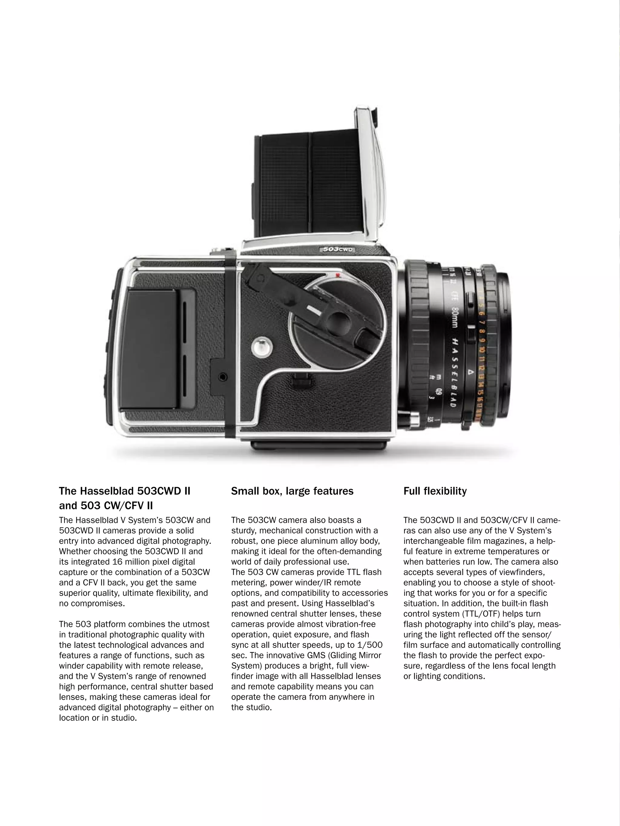 Hasselblad 503CWD II and CFV II | PDF